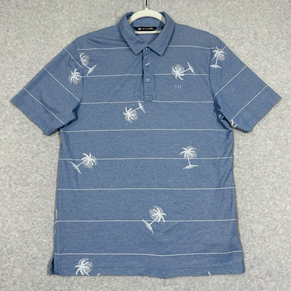 Travis Mathew | Shirts | Travis Mathew Polo Shirt Men Medium Palm Tree ...